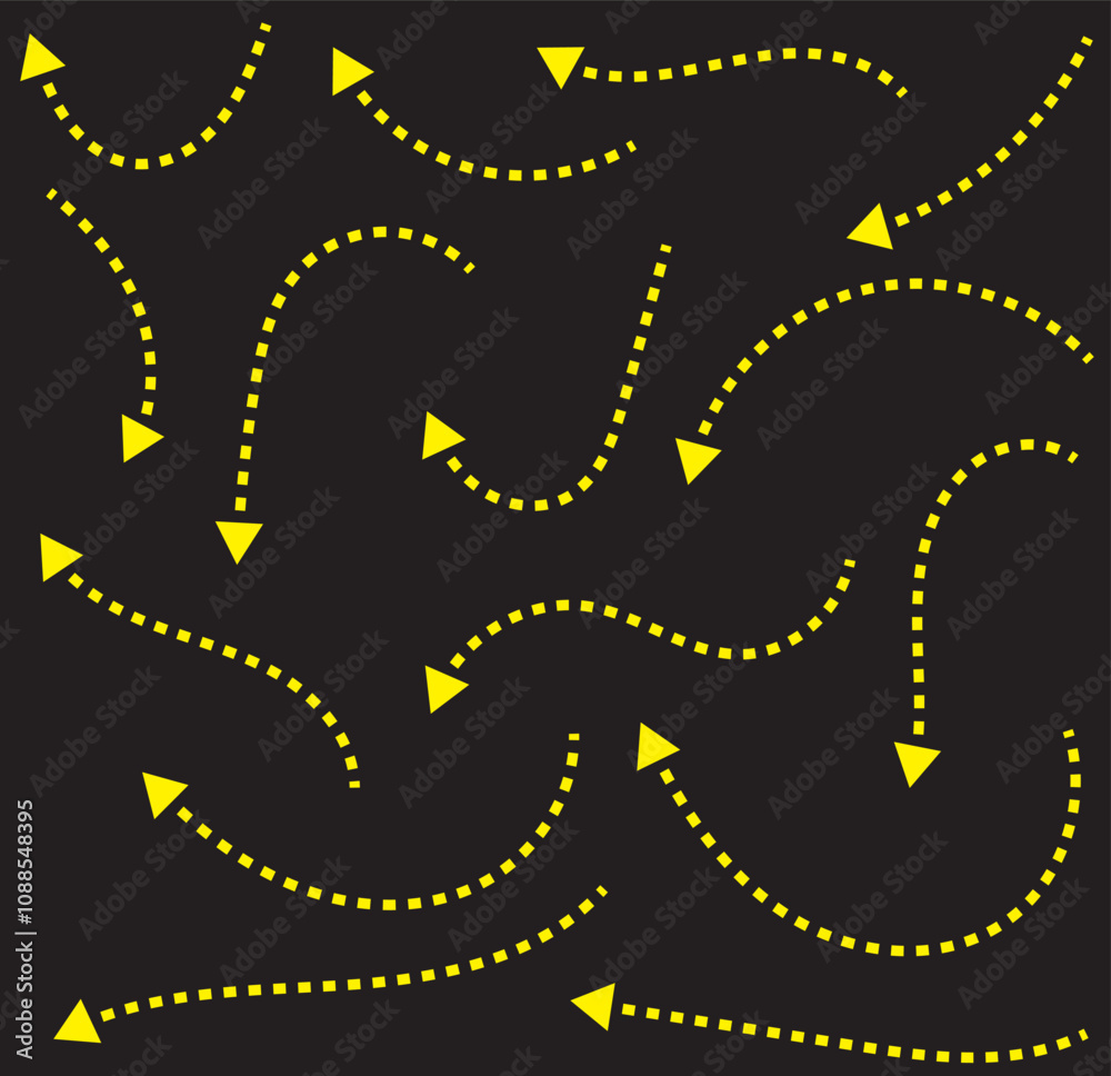 Hand drawn dotted arrow line clip art Stock Vector | Adobe Stock