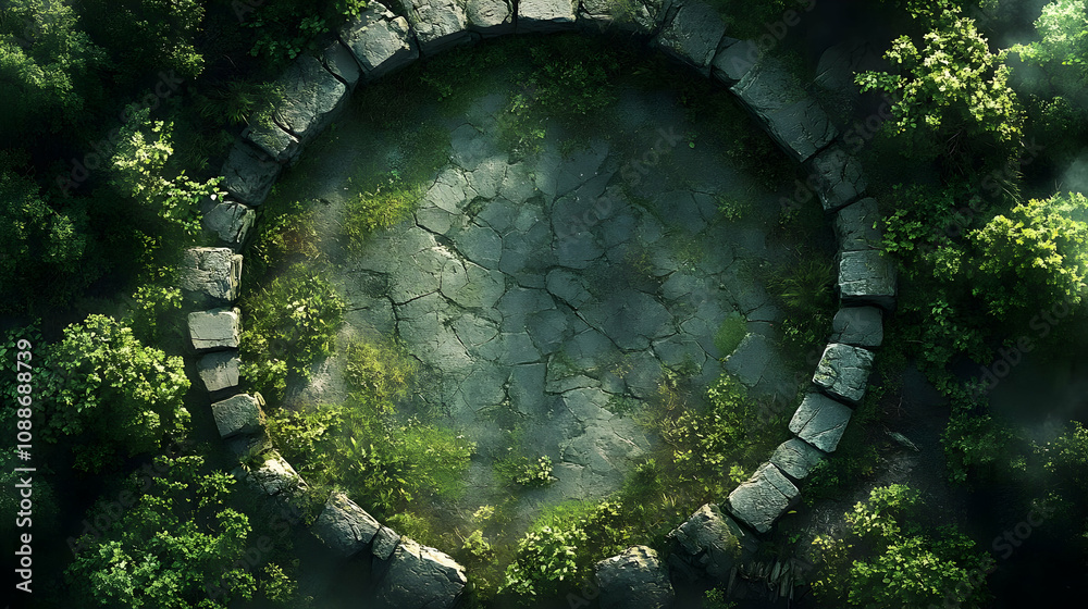 DnD Battlemap Druid Circle Battlemap Mystical Stock Illustration ...
