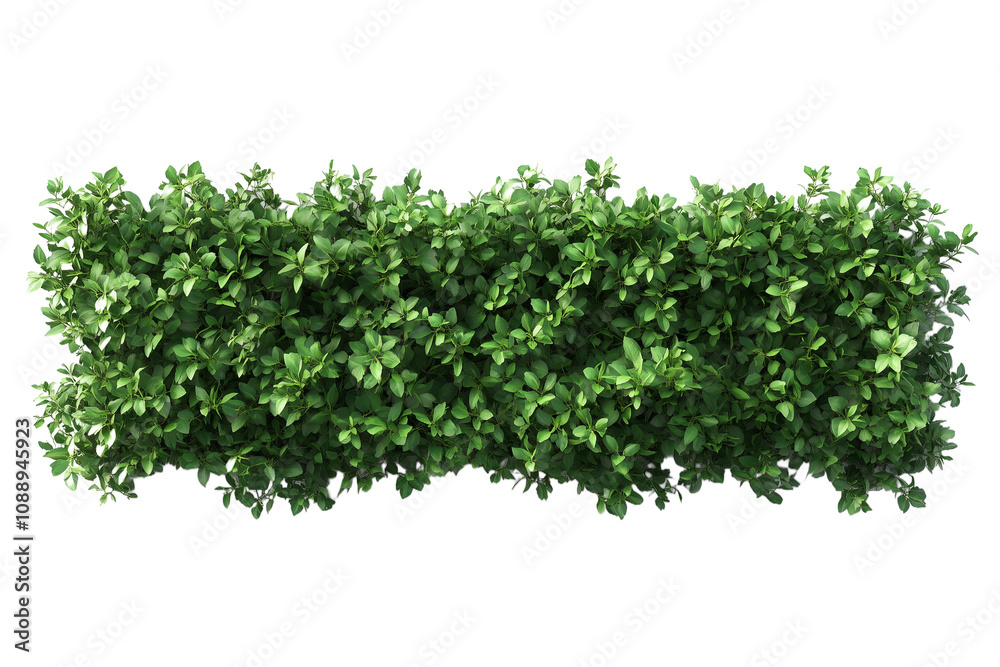 Top view of a hedge row isolated or on white background 3d render png ...