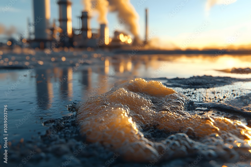 Pollution Flowing from a Factory into a River – A Stark Representation ...