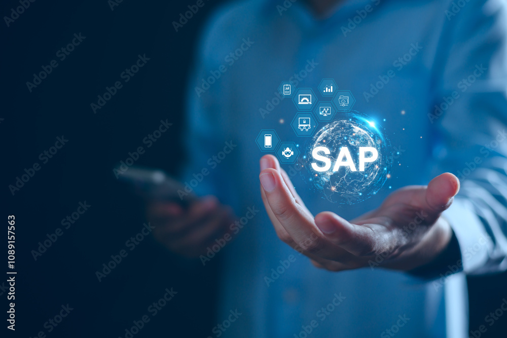 Sap System Application Products Business Process Automation And Management Software Concept