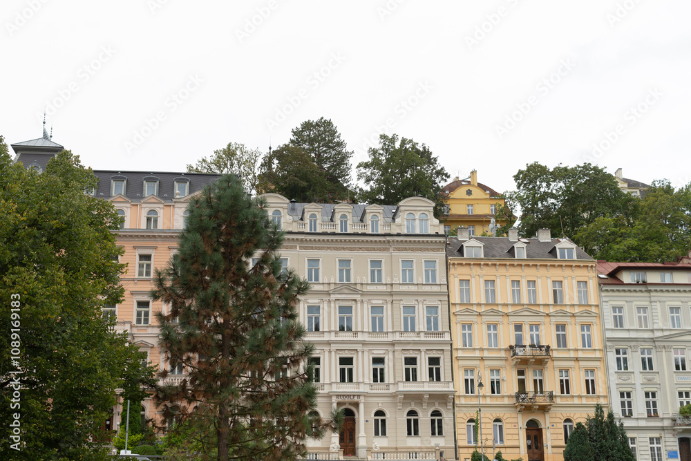 The hillsides architecture features elegant historic buildings in ...