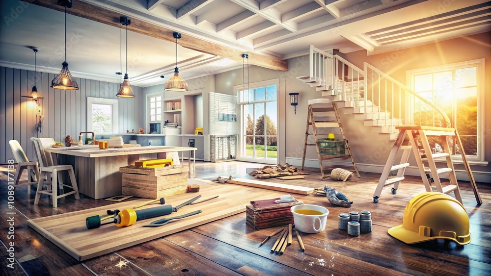 Double Exposure Photography Showcasing Home Renovation Concepts ...