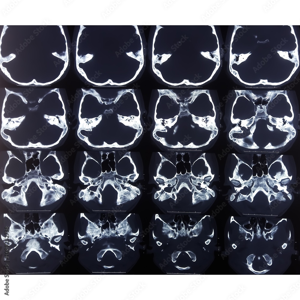 Ct Scan Of The Temporal Bones Showing Soft Tissue Density Lesion At Bilateral Middle Ear And