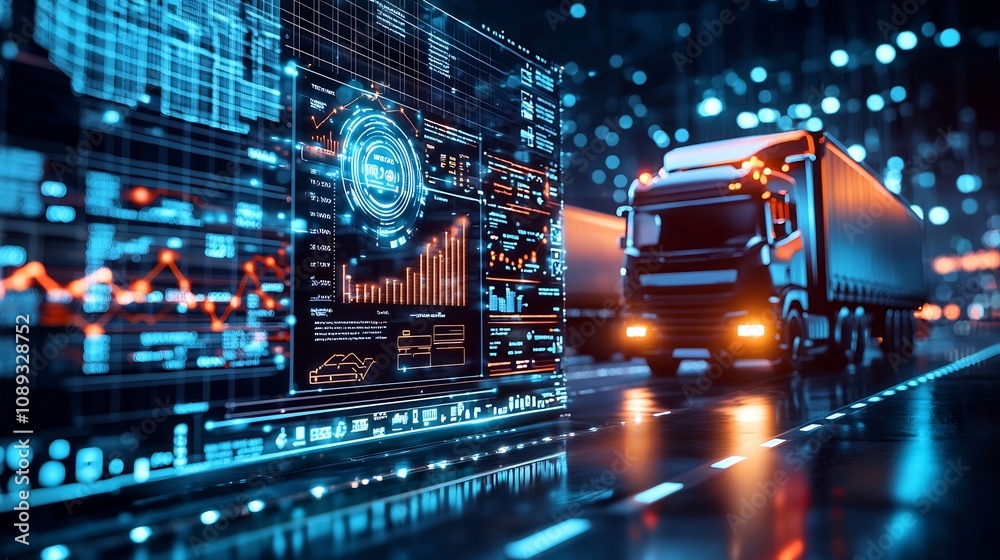 High Tech Global Logistics Dashboard with Real Time Metrics and Fleet ...