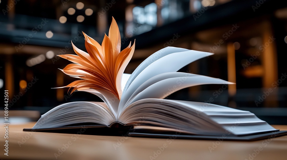 Bridges of Knowledge A Dynamic Art Piece Depicting an Expansive Open ...