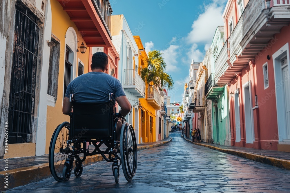 Discovery of Puerto Rico Day Man in Wheelchair Navigates Historic Old ...