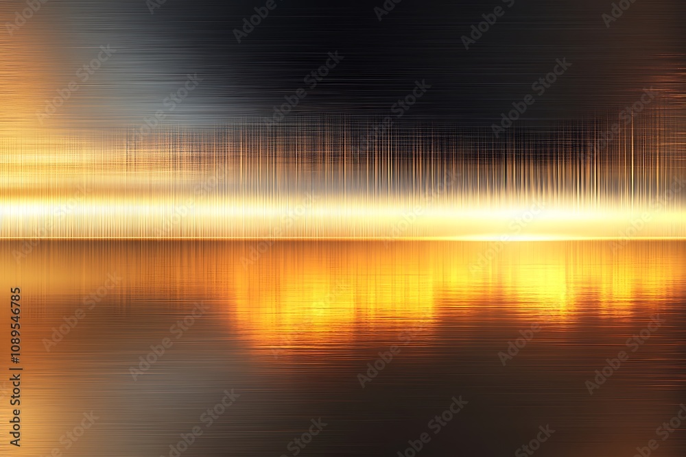 Abstract metallic gold gradient background with smooth reflective ...