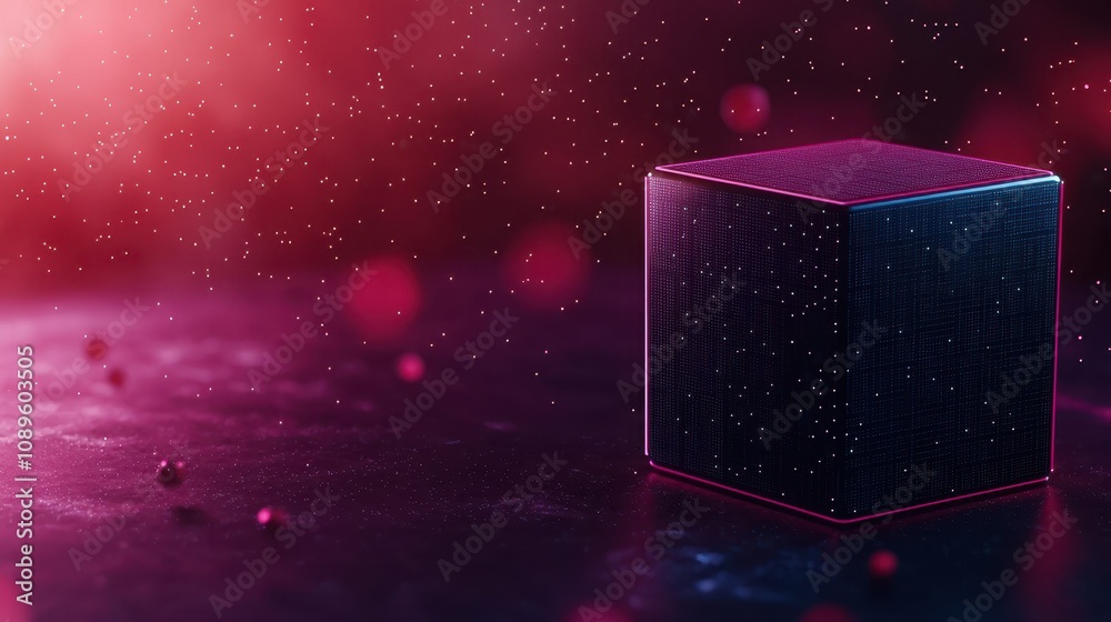 Quantum computing cryptography concept. 3D illustration of a quantum ...