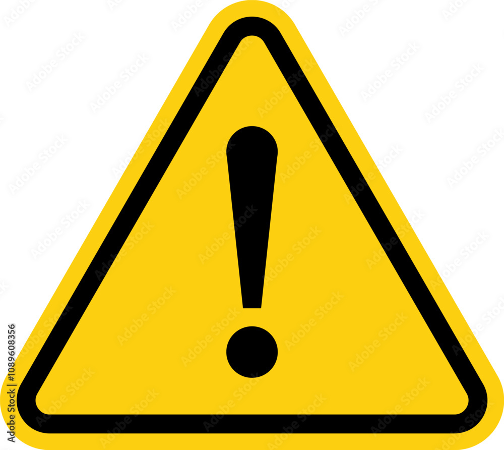 Warning Dangerous attention icon set, danger symbol, Warning icon ...