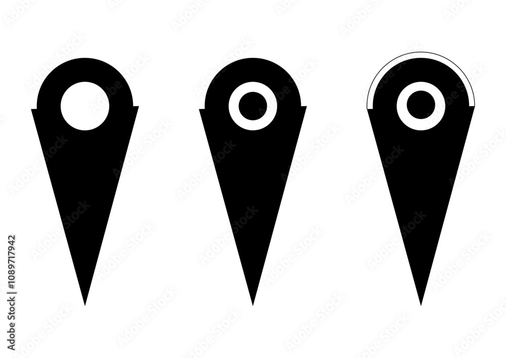 Three Variations of Map Location Pins: A Comparative Analysis of Design ...