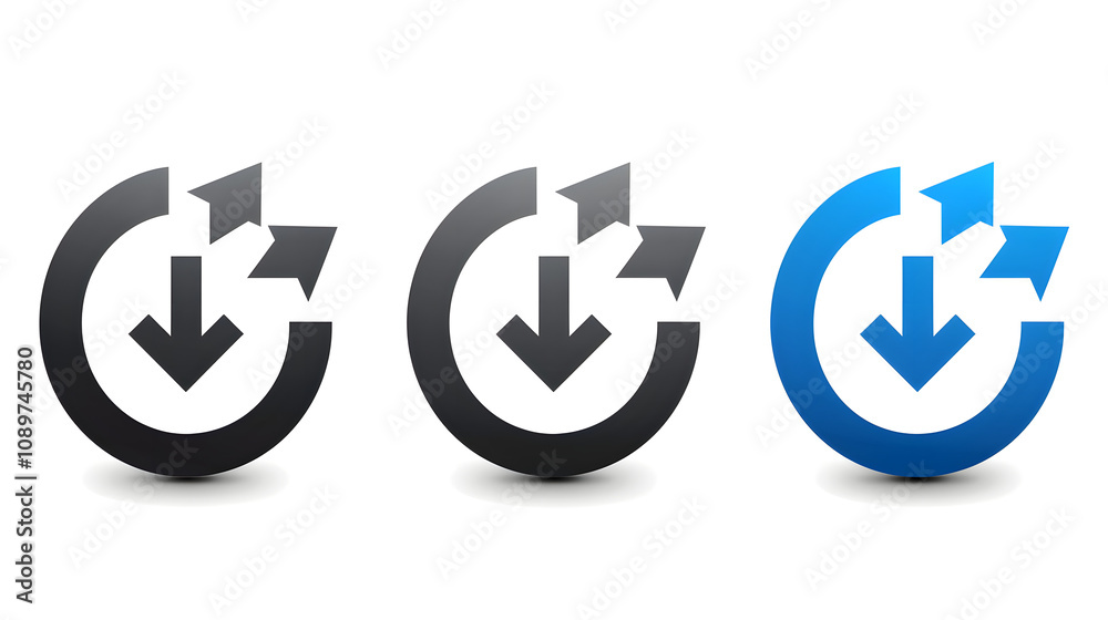 arrows repeat icon set. repetition symbol. exchange or replace sign ...