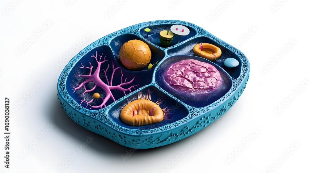 Ilustración de Stock Scientific diagram of a plant cell with labeled ...