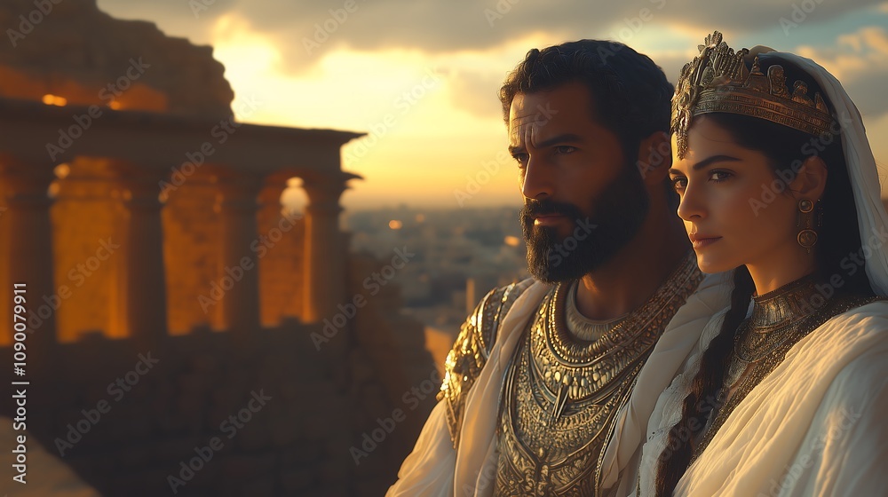 Queen Esther and King Ahasuerus in the royal palace, story of faith ...