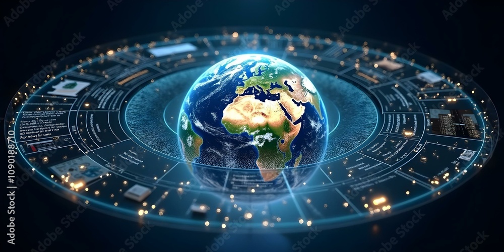 Discover an innovative visualization of the Earth within a high-tech ...