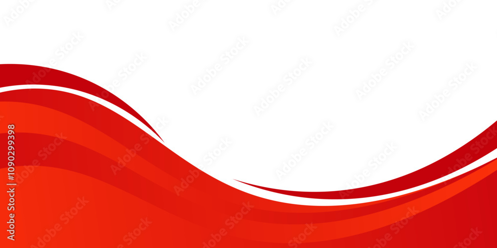 Vector red line background curve element with white space for text and message design ...