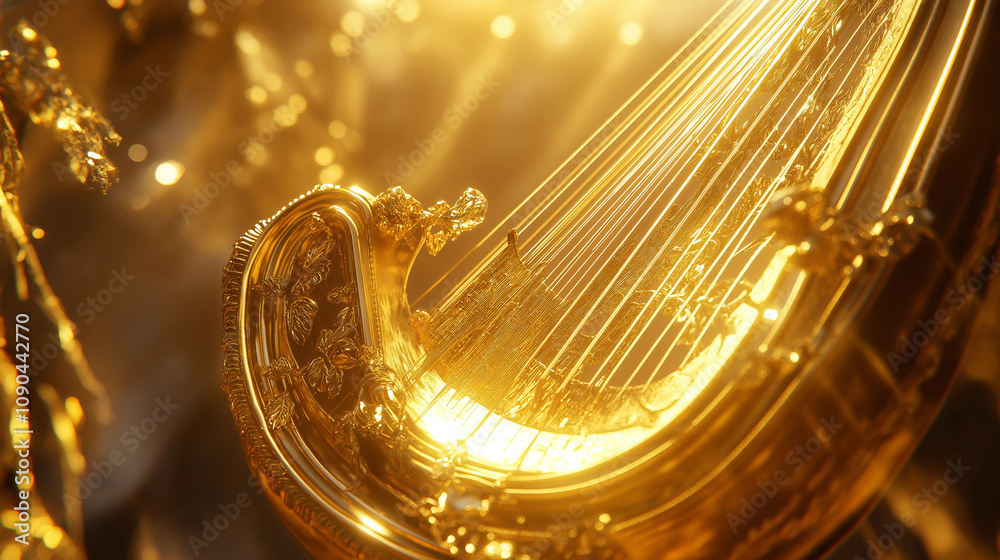 Apollo’s Golden Lyre The lyre surrounded by radiant light, captioned ...