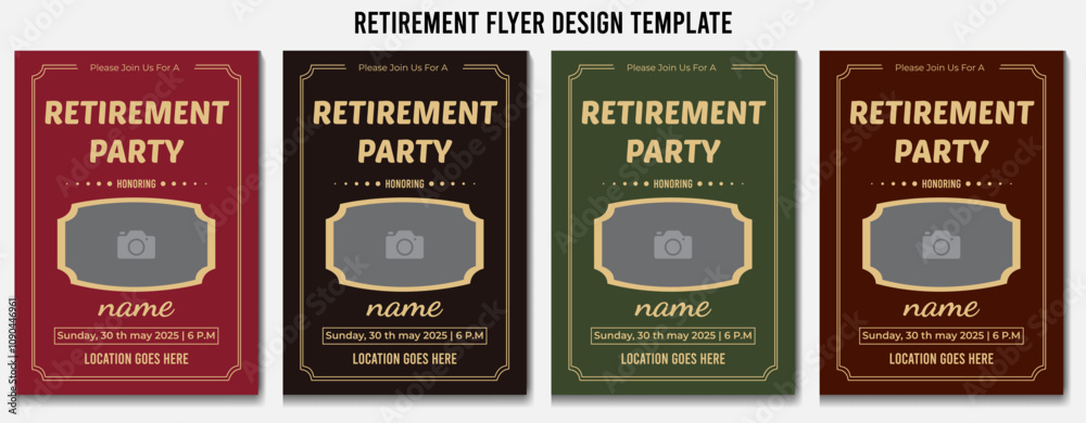 Retirement Flyer Design Template. Retirement Party Invitation Layout ...