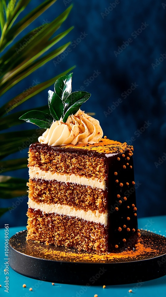 Lebanese sfouf cake with turmeric, cedar trees with a view of Lebanon s ...