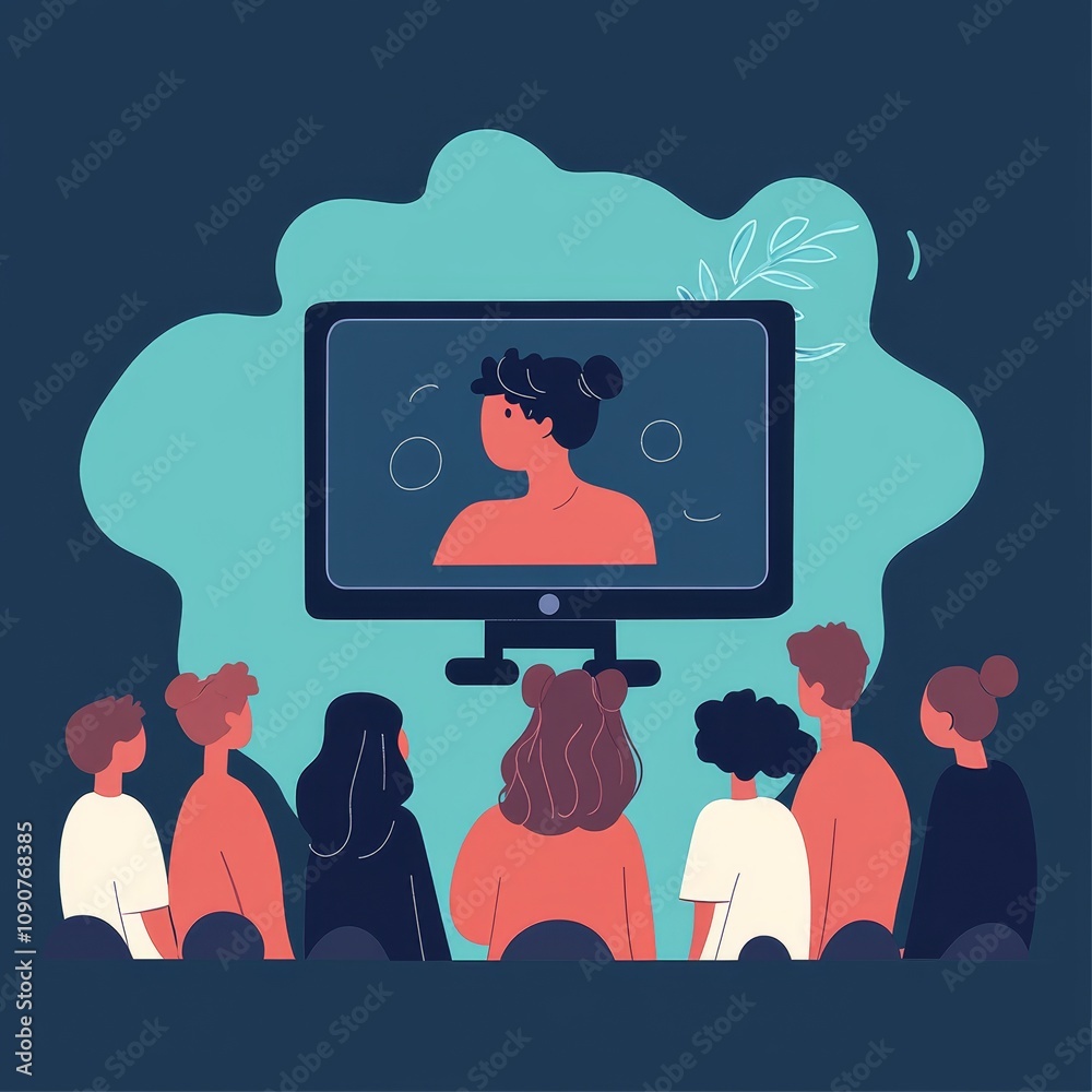 Bystander Effect in Online Bullying Scenarios Stock Illustration ...