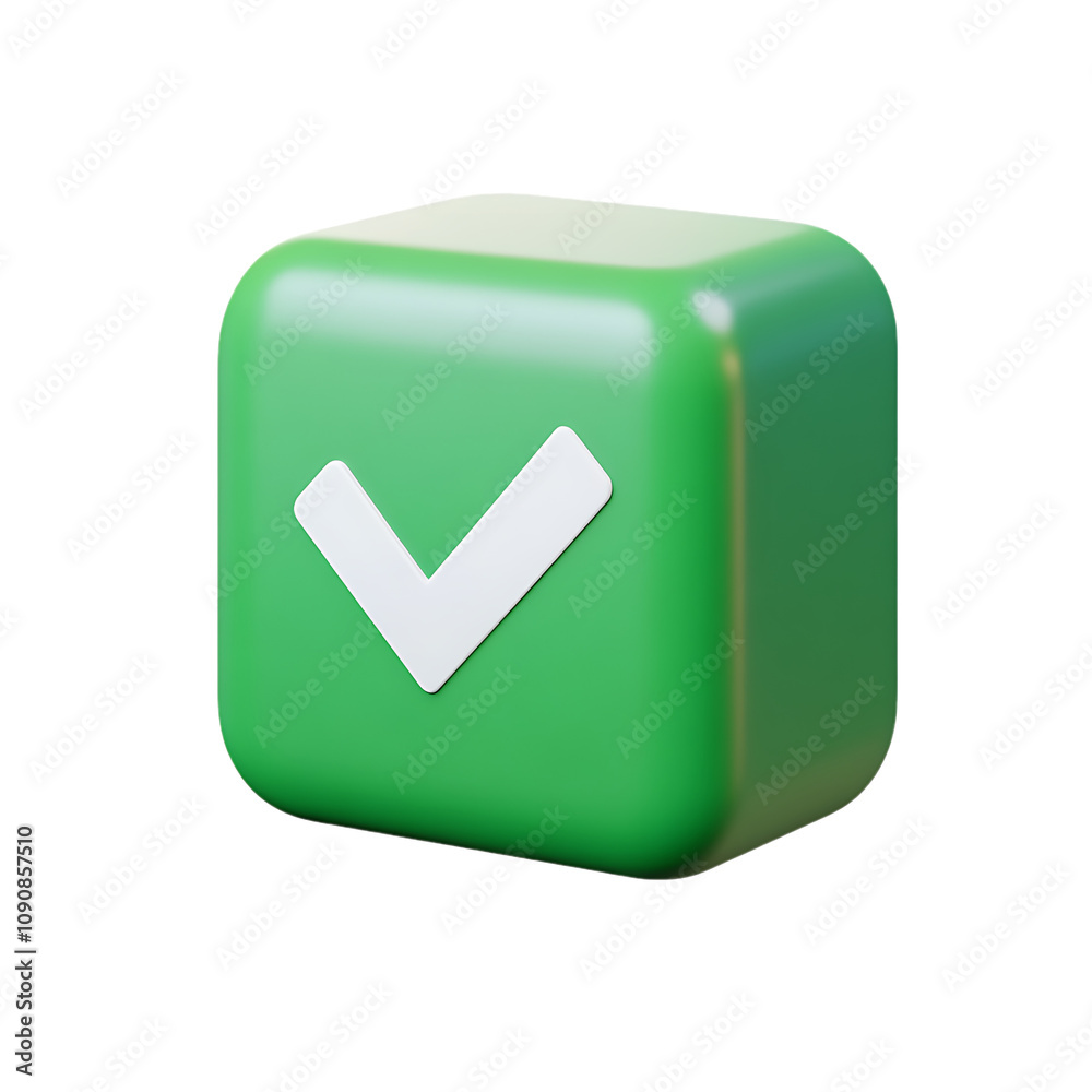 Approved Checkbox Icon Isolated on Transparent Background, Tick Symbol ...