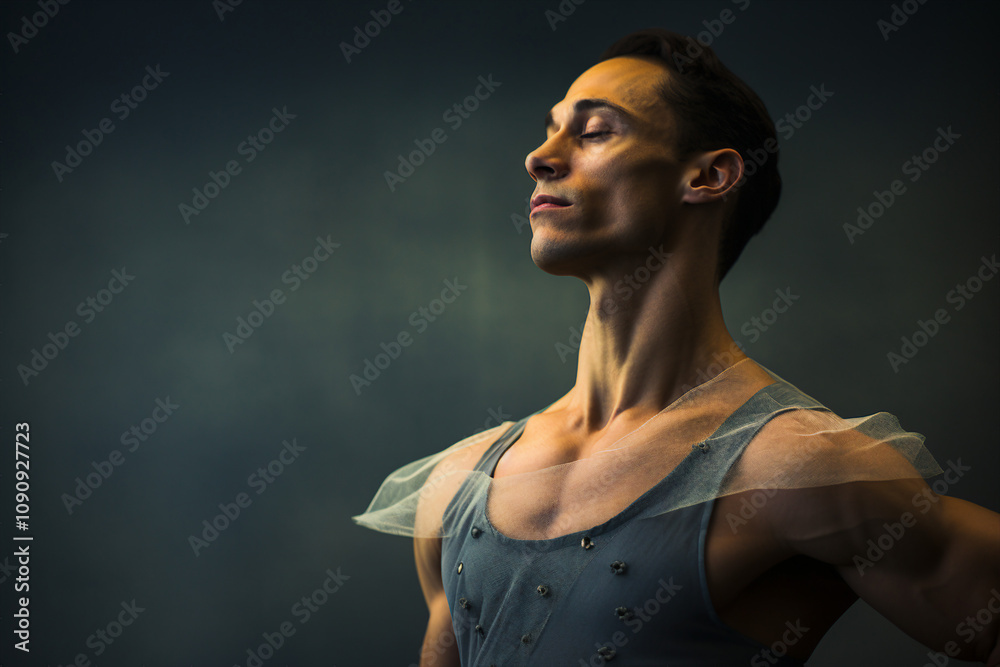 Generated with AI picture of a talented professional male dancer ...