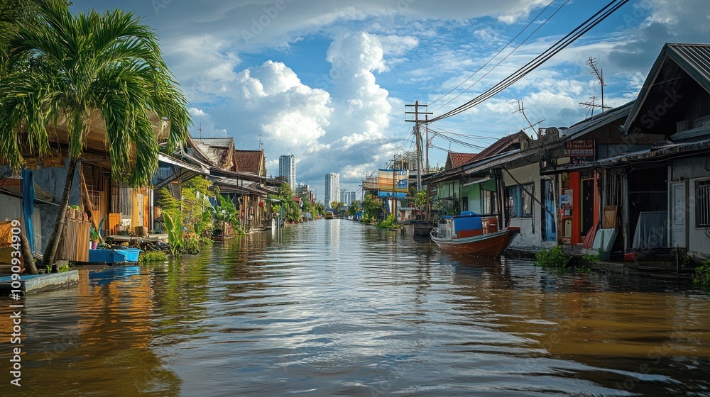 Sea level rise areas, regions affected by climate change Stock Photo ...