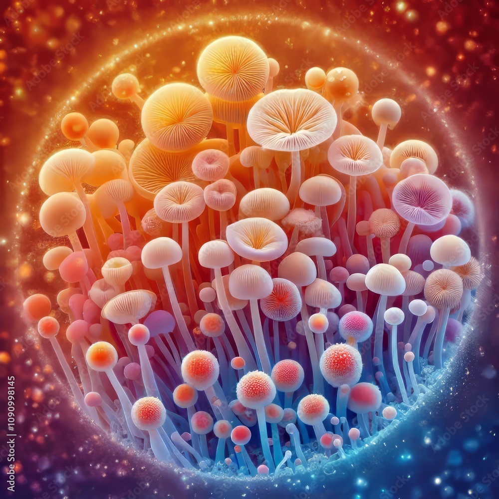 Fungi Microscope image of fungi showing their morphology and arr Stock ...