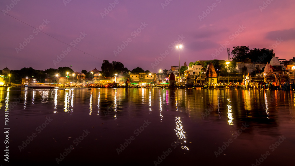 Ram Ghat Ujjain is located on the bank of the river Shipra. The evening ...