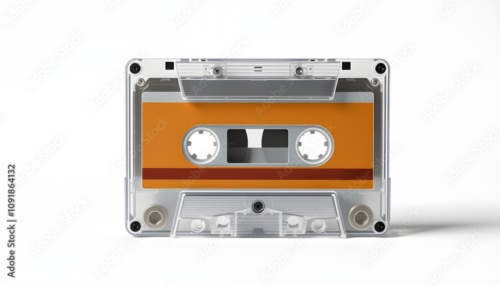 Ilustración de Stock Blank cassette tape box design mockup, isolated ...