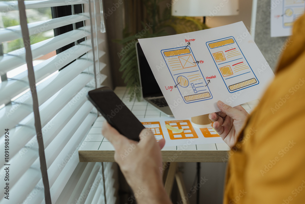 A web developer is analyzing data from his ideas to develop the ...