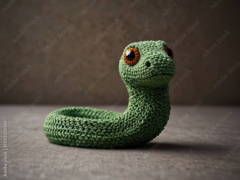 Cute knitted snake, simbol of 2025 year, lunar new year theme, Chinese ...