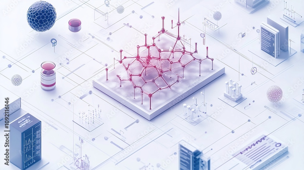 integration of nanotechnology in medical diagnostics, set on a clean ...