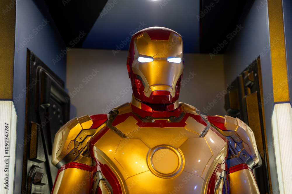 Iron Man statue at the Niagara Falls Movieland Wax Museum. Niagara ...