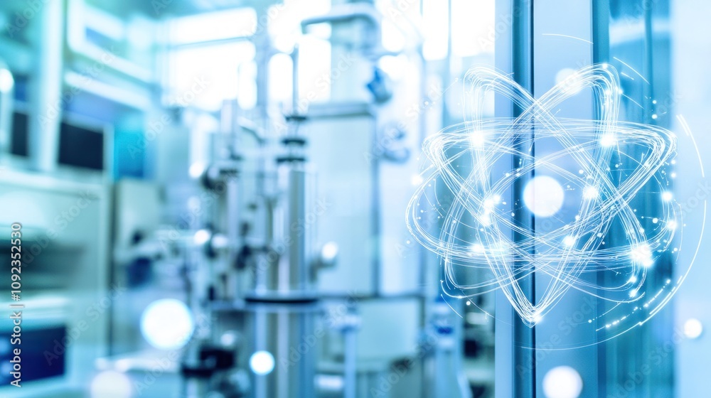 Atomic splitting diagram showing the process of nuclear fission, where ...