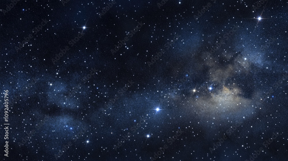 Vast night sky filled with countless stars, showcasing the Andromeda ...