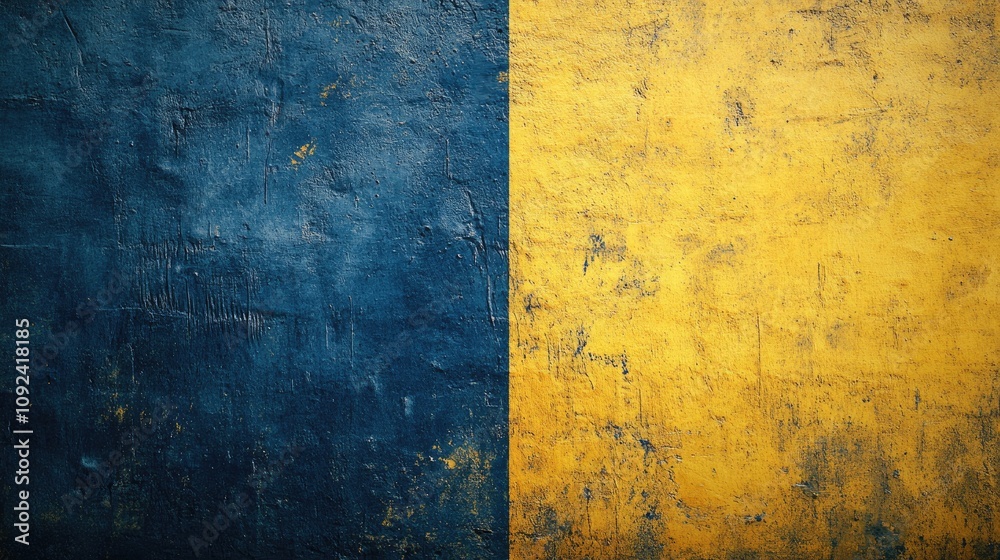 Artistic vintage texture featuring a split design with deep dark blue ...