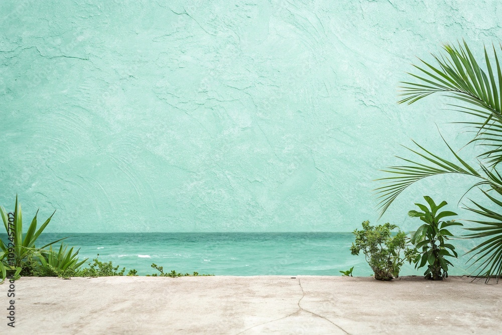 Soft mint green background with subtle texture and slight cool ...