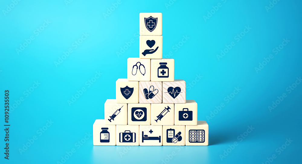 Healthcare Pyramid: A conceptual image depicting a pyramid structure ...
