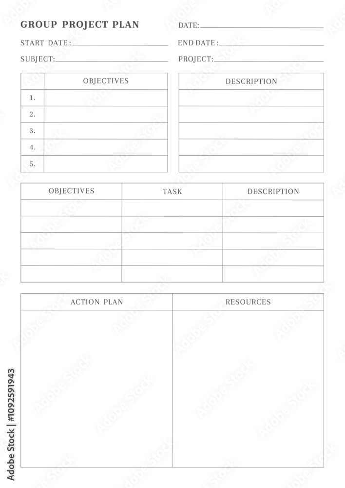 Study Planning Page Planner Sheet Design Template for Organizing Study ...