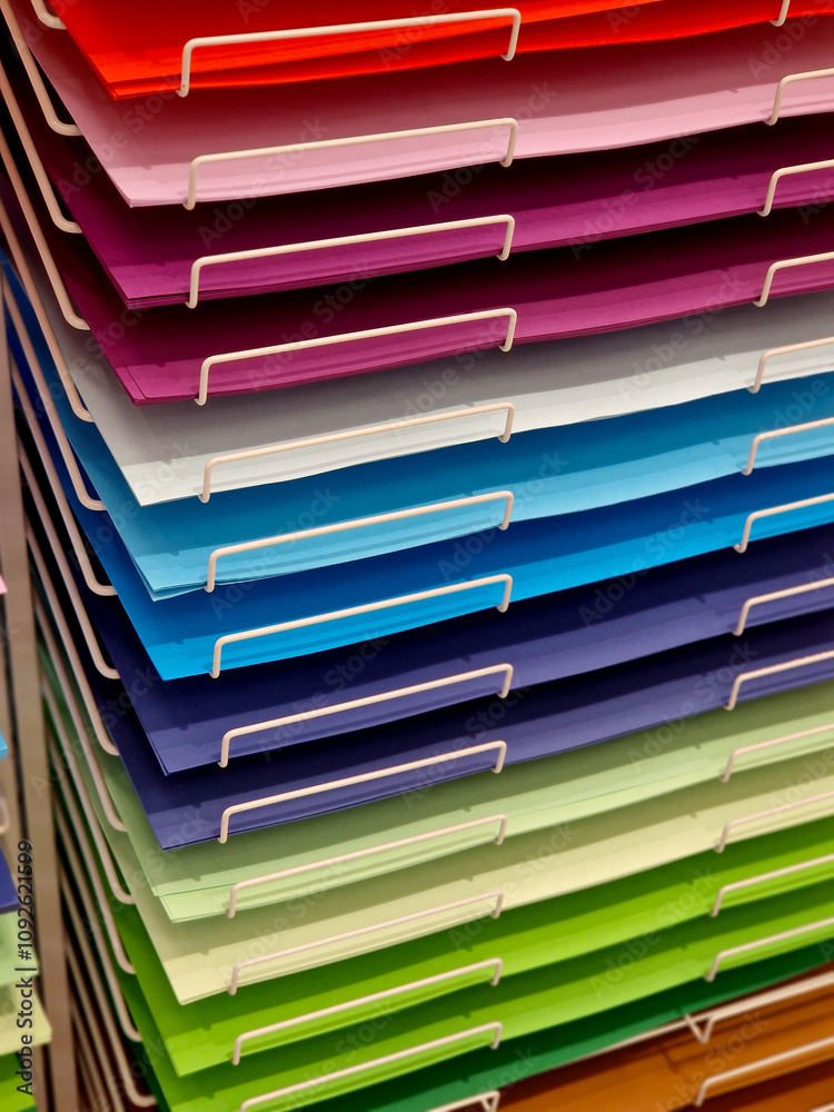 art supplies store for drawing. stationery for school children. papers ...