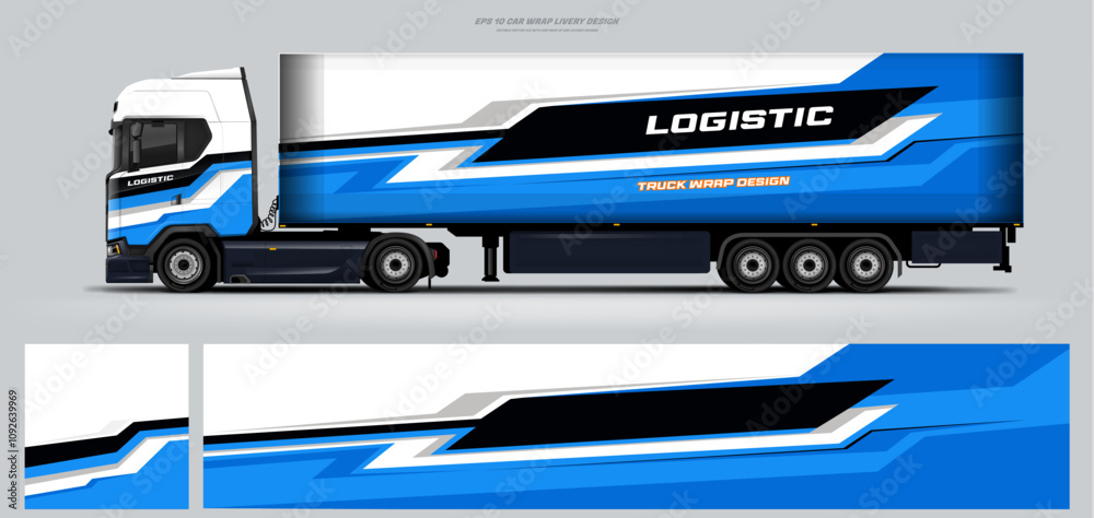 truck trailer livery design template. Truck Cargo delivering vehicle ...