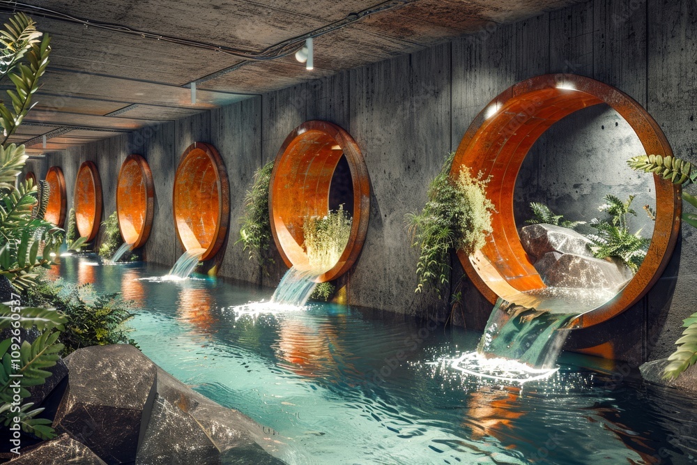 Underground stormwater vaults with modular tanks, showcasing efficient ...