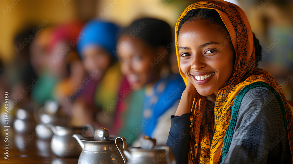 A Colorful Ethiopian Coffee Ceremony Displaying the Heartwarming ...