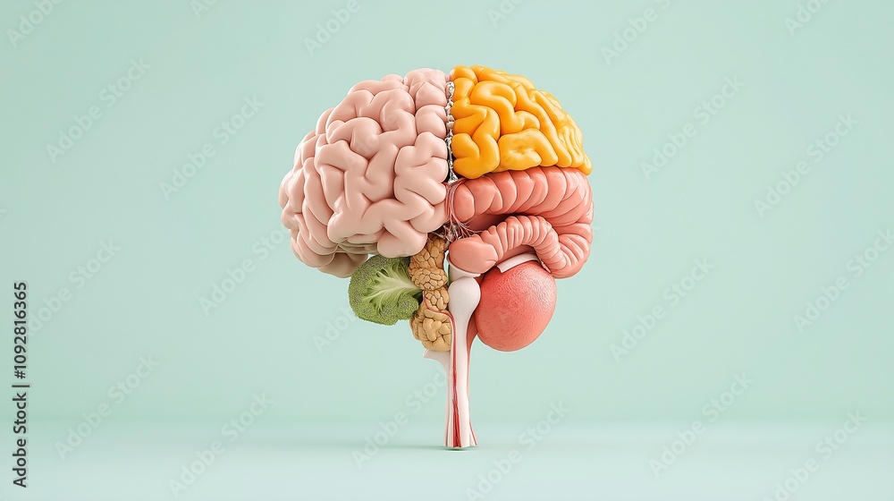 Detailed Cross Section of the Human Digestive System Illustrating ...