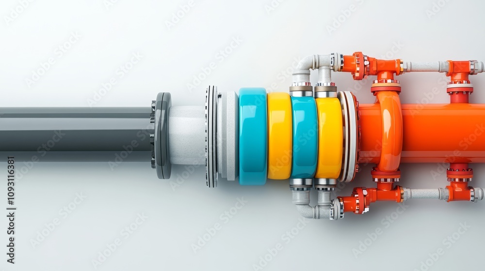 Gas pipeline cross-section analysis industrial facility infographic ...