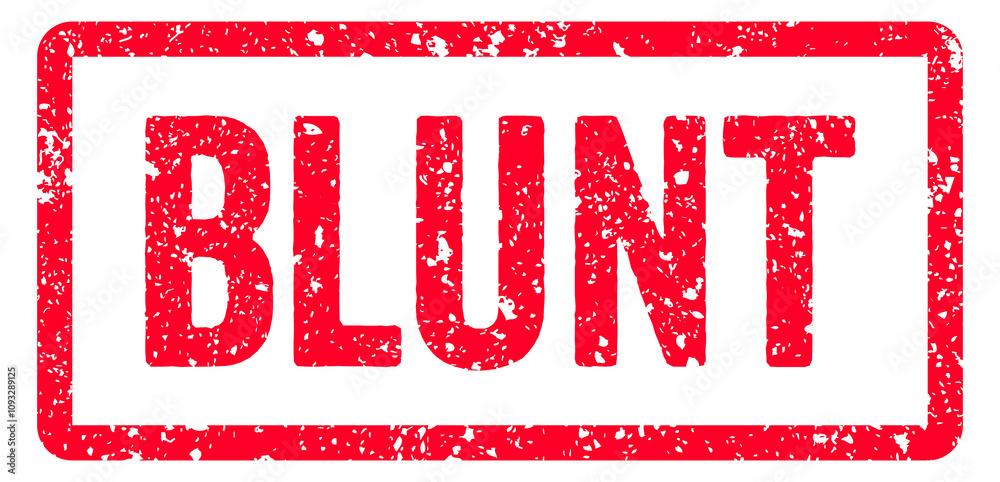 Blunt Stamp Transparent Seal, Red Grunge Blunt Word Rubber Stamp Seal ...