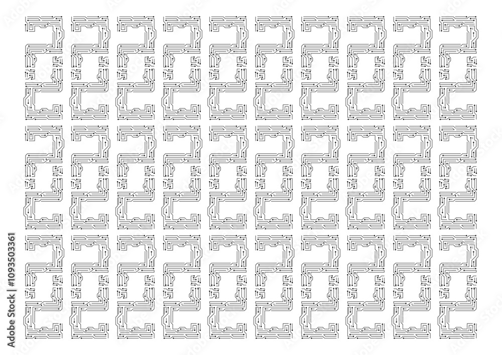question mark background in the form of an electronic circuit ...