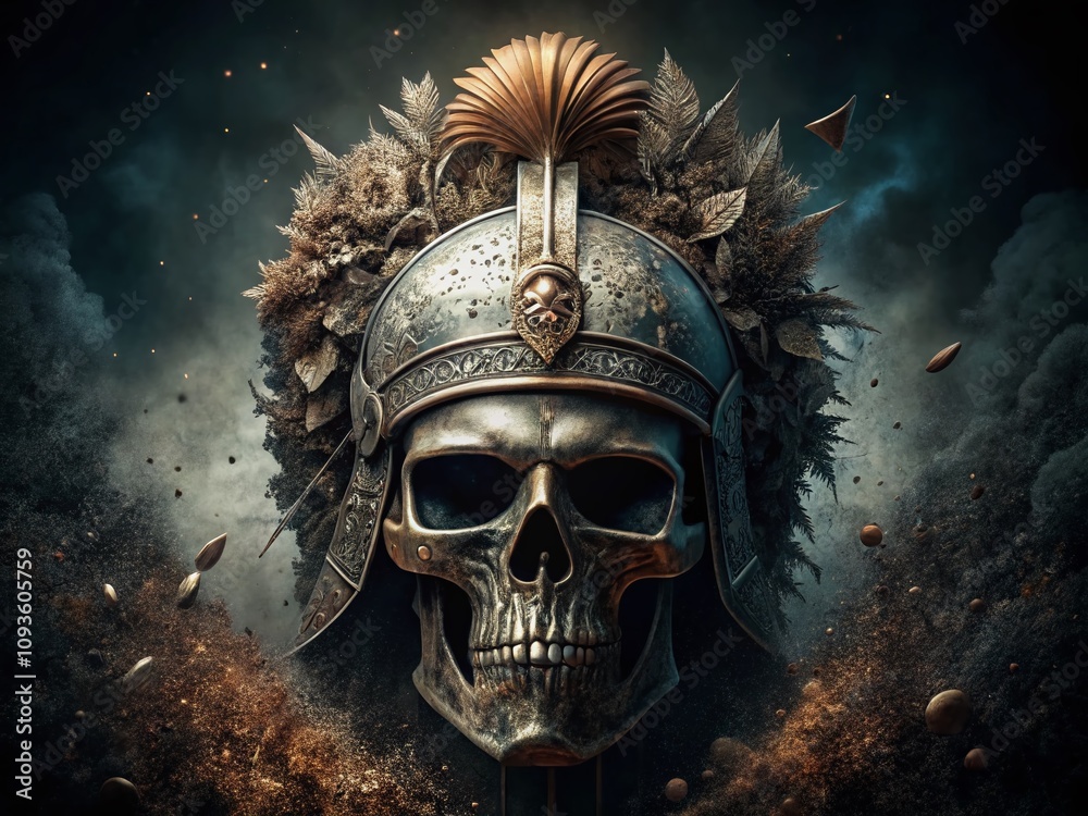 Stunning Double Exposure Photography of a Skull Merging with a Spartan ...