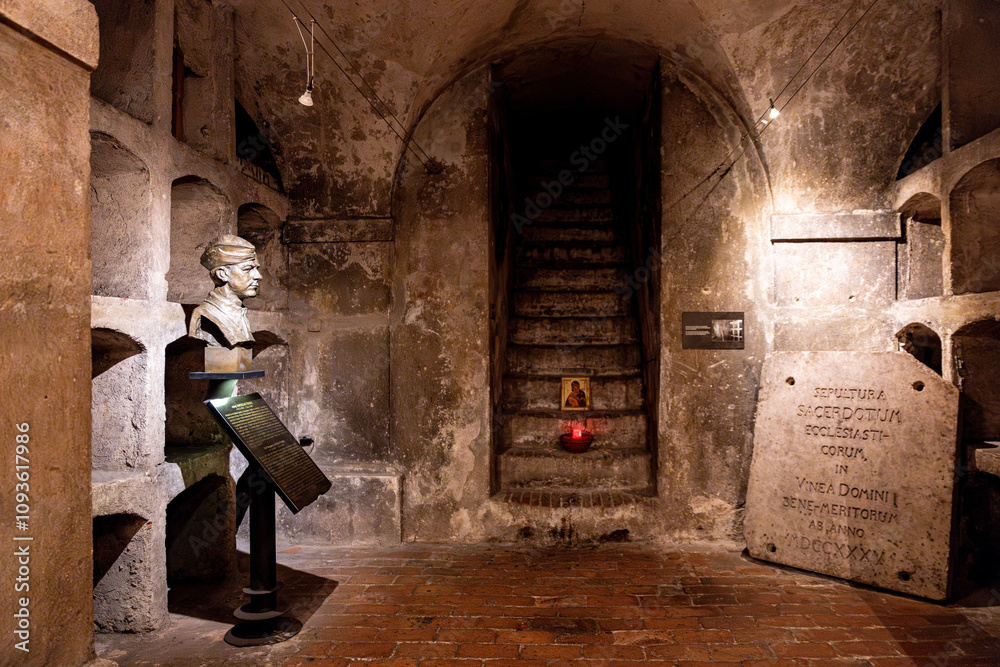 Interior of the Crypt, now museum and memorial of Operation Anthropoid ...
